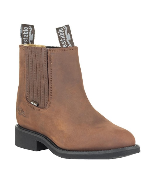 Botín Establo de piel para hombre 1